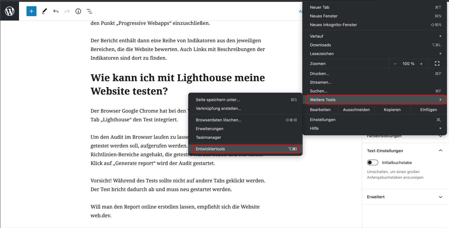 Google Lighthouse - Webvia